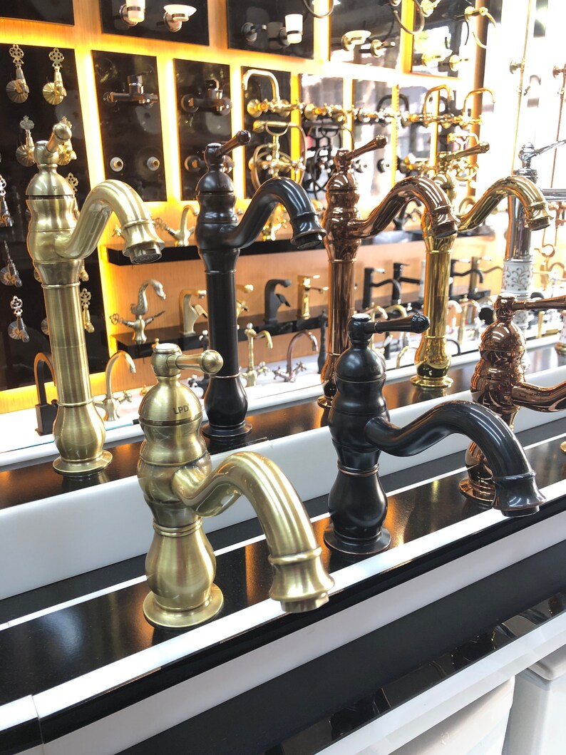 Royal Rose Finish Brass Short Lavatory Faucet - Etsy