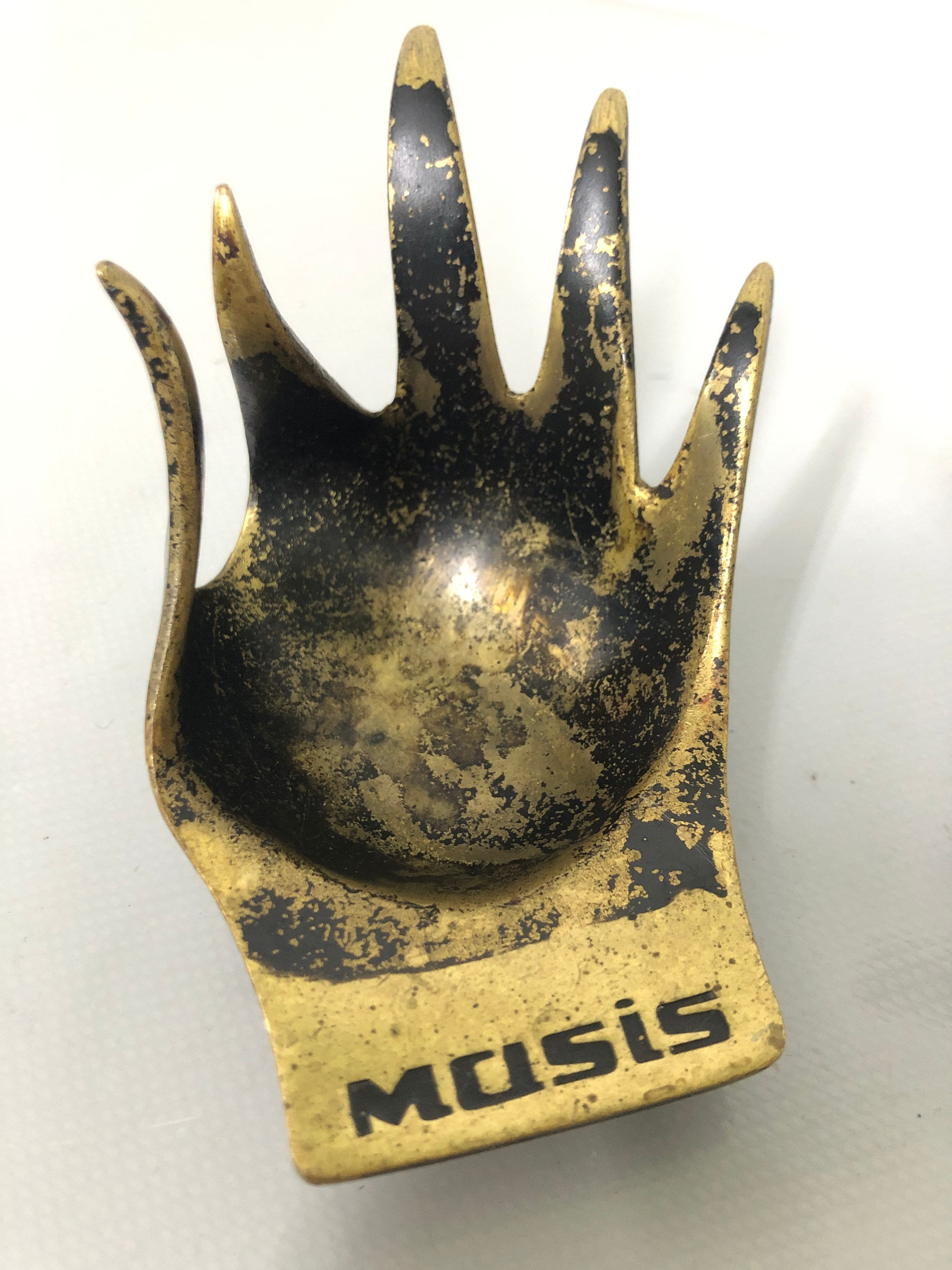 Mid-century Modern Solid Brass Hand-shaped Pair of Ashtrays - Etsy