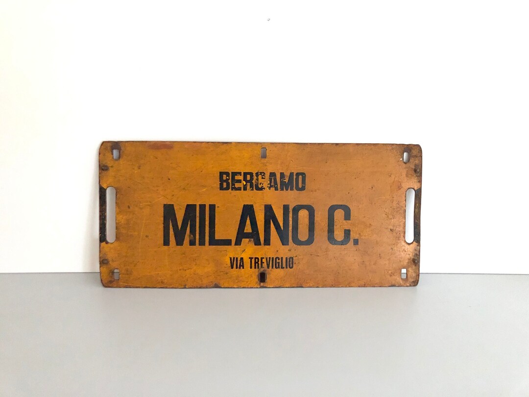 Extremely Rare Milano - Bergamo Large Double Side Train Station Route ...