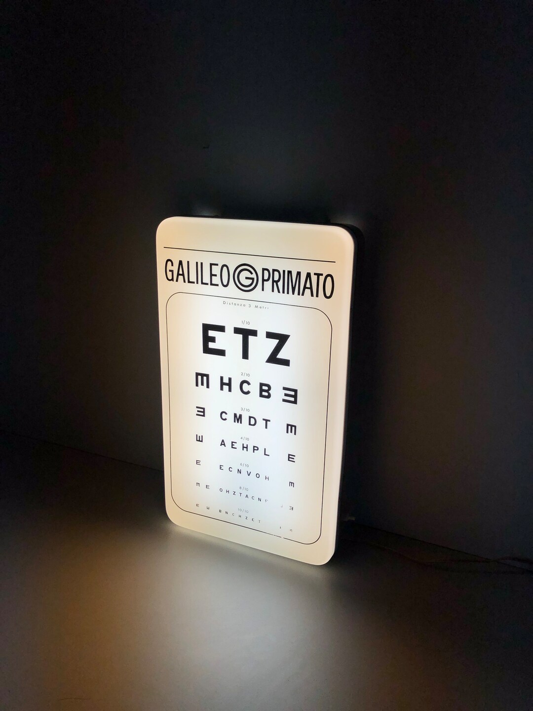 Galileo.g.primato Mid-century Optometrist Plexi Sign With Light by ...