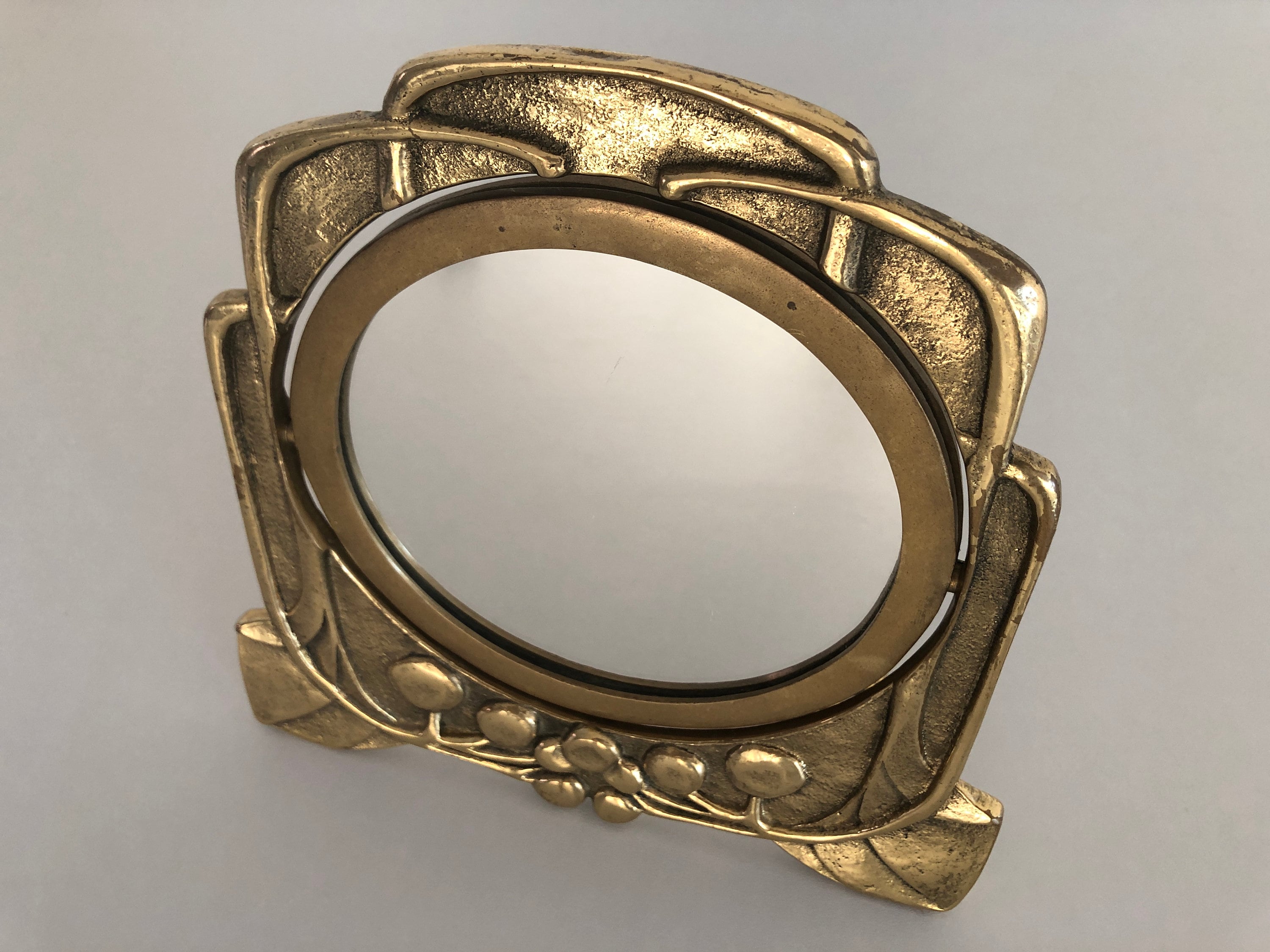 Mid-century Unique Bronze Vanity Table Mirror With Grape - Etsy