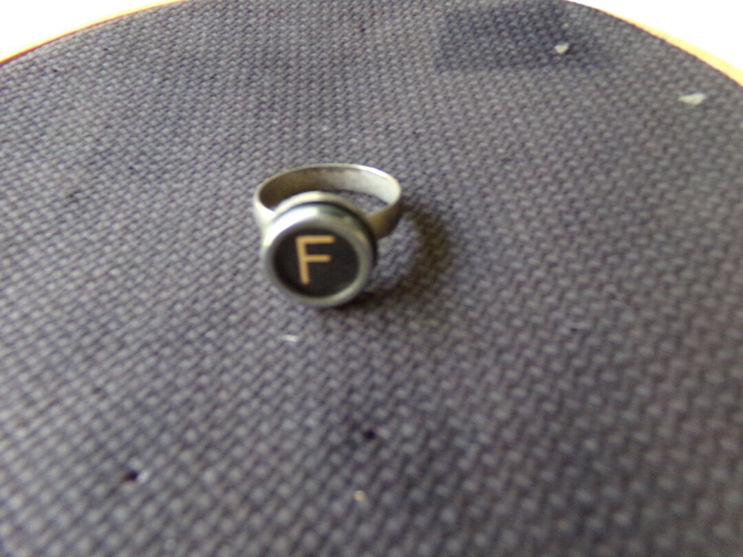 TYPEWRITER KEY RING, Adjustable, Your Choice of Any Vintage Key, White ...