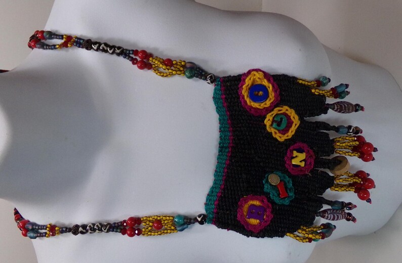 Hand Woven Fiber Art bingo Tapestry PENDANT NECKLACE 24 Zj18 - Etsy