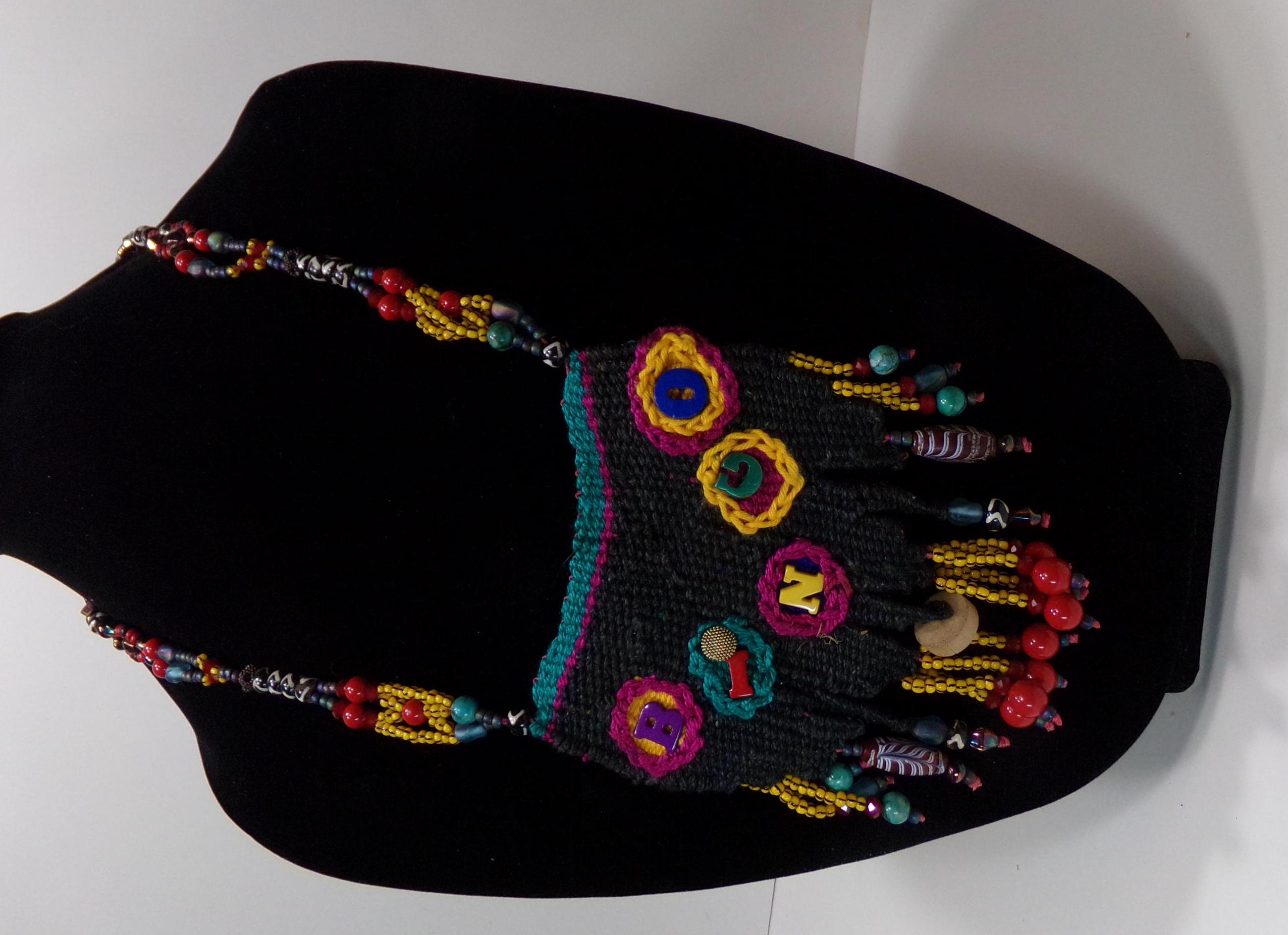 Hand Woven Fiber Art bingo Tapestry PENDANT NECKLACE 24 Zj18 - Etsy
