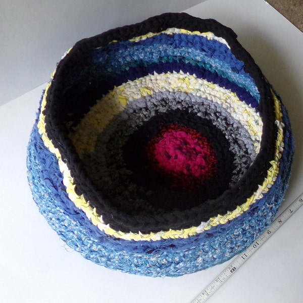 Rag Crochet Basket - Etsy