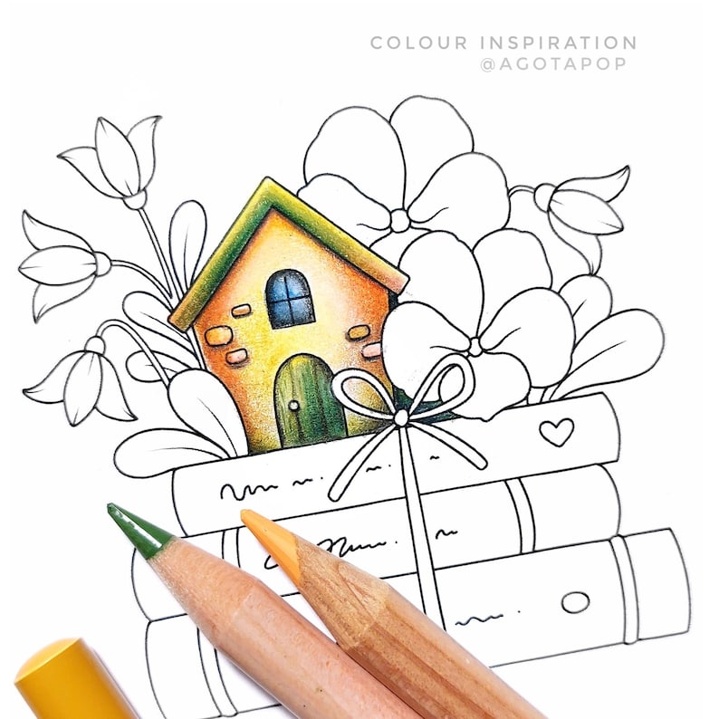 Spring Floral Coloring Page Set: 24 Tiny Illustrations (printable PDF ...