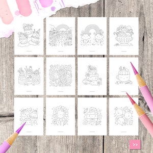 Cute Candy Land Colouring Page Set for Kids, Adults, Seniors. 30 Large ...