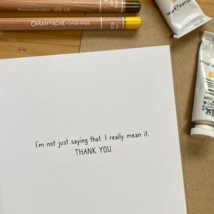 Gee Thanks Illustrated Thank You Card Handmade Greeting Card 5x7 - Etsy