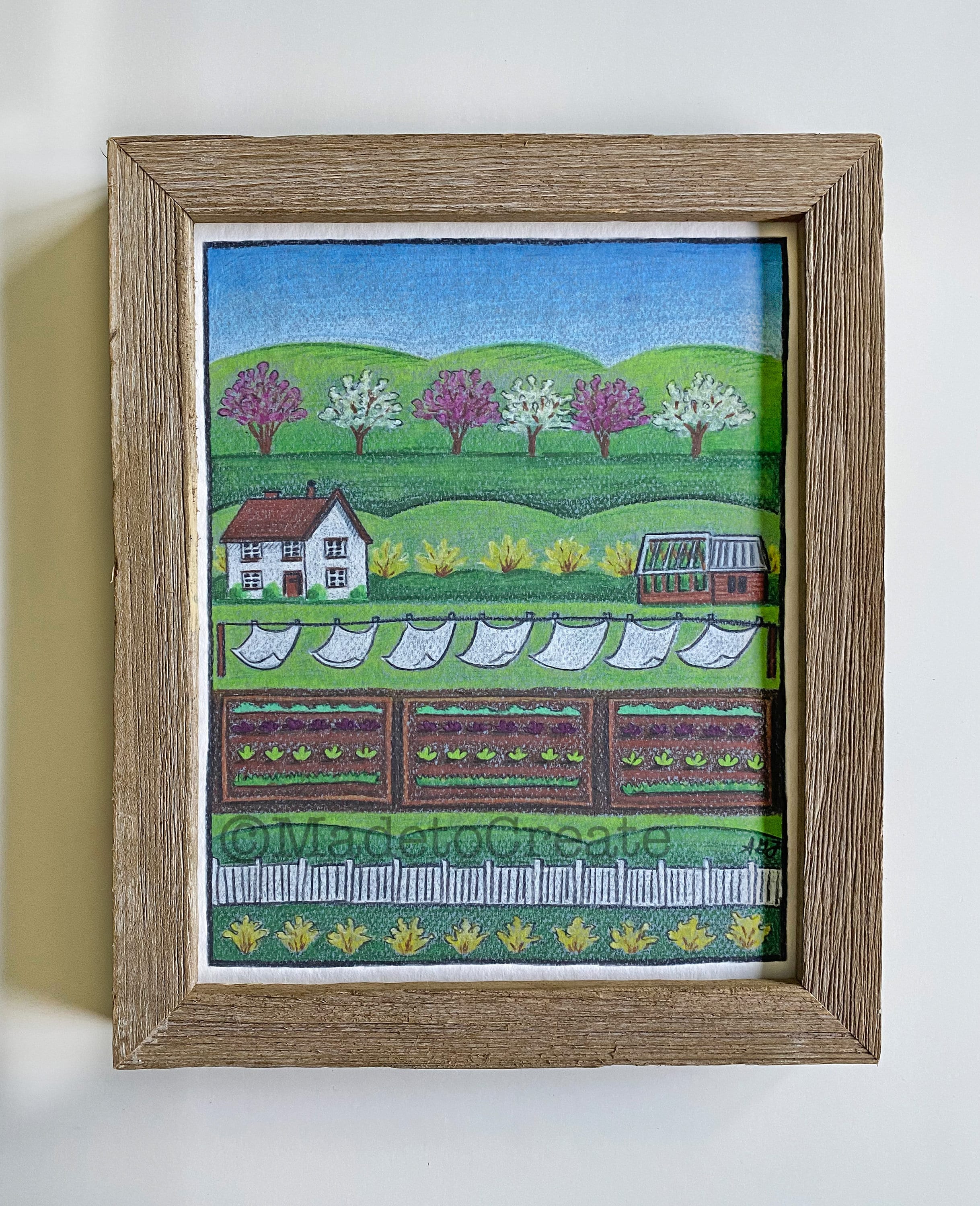 It's Spring! Folk Art Print Farmhouse Art Four Seasons 8x10 - Etsy