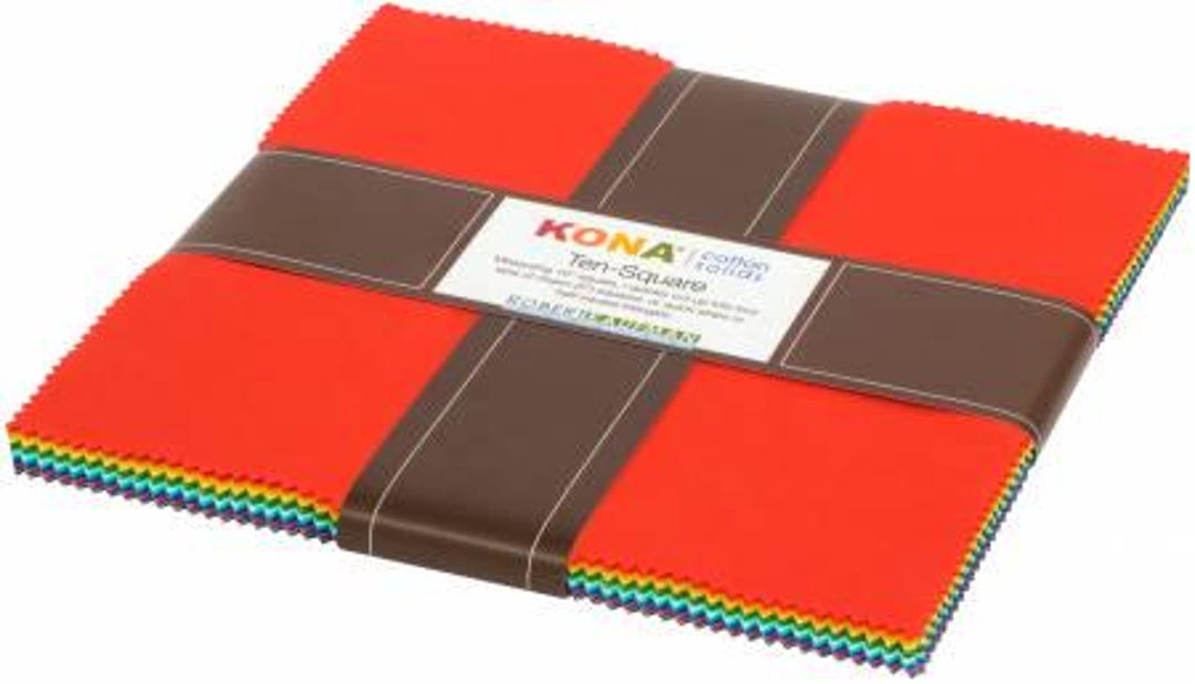 Kona Cotton Solid 2019 Colours 10" Squares Layer Cake 42pcs TEN-764-42 ...