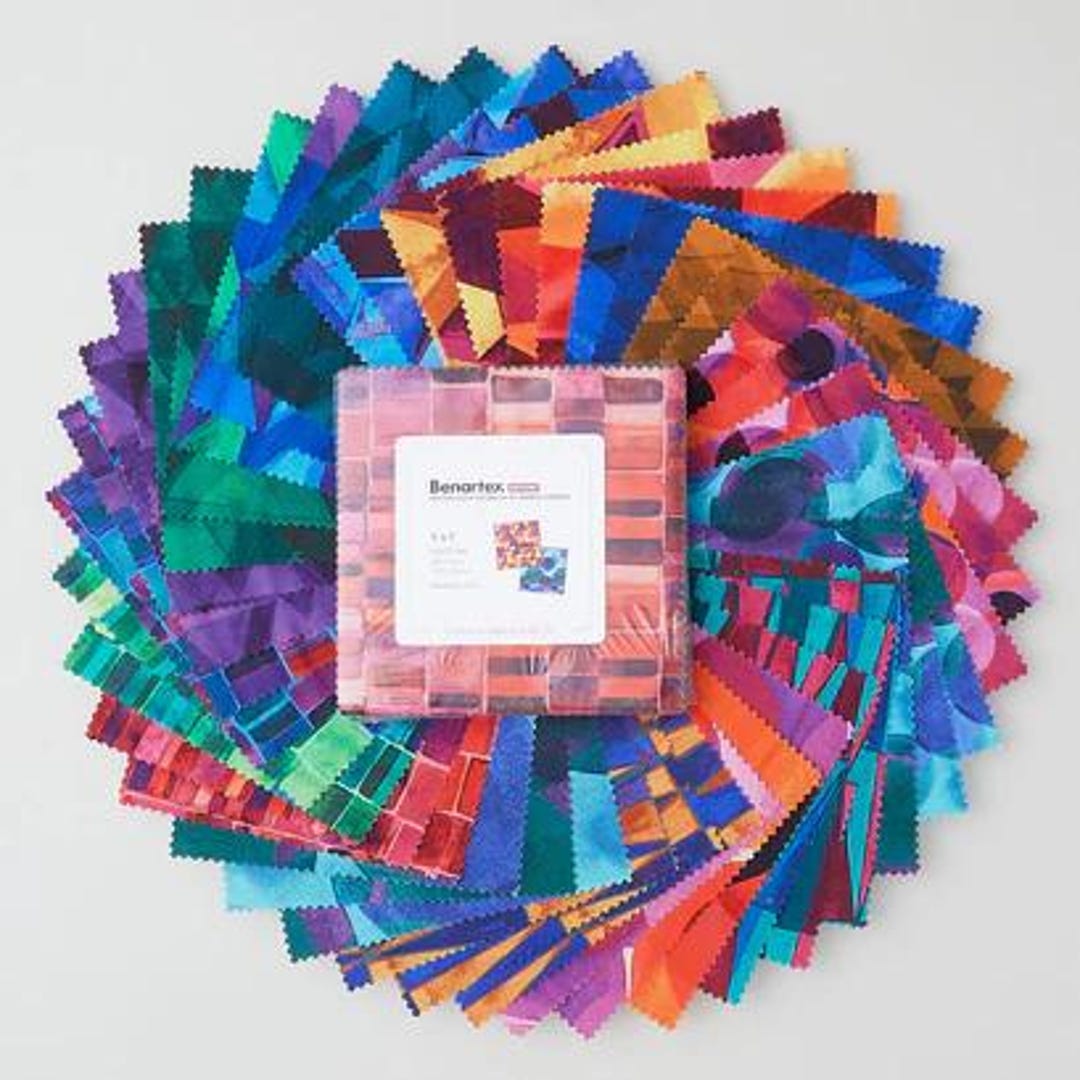 Quilting Charm Pack Watercolor Geometry by Maria Cortese for Benartex ...