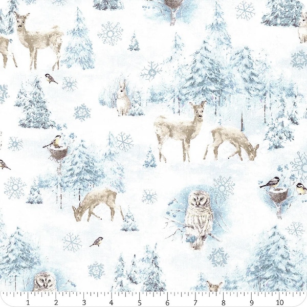 Woodland Scene Fabric - Etsy