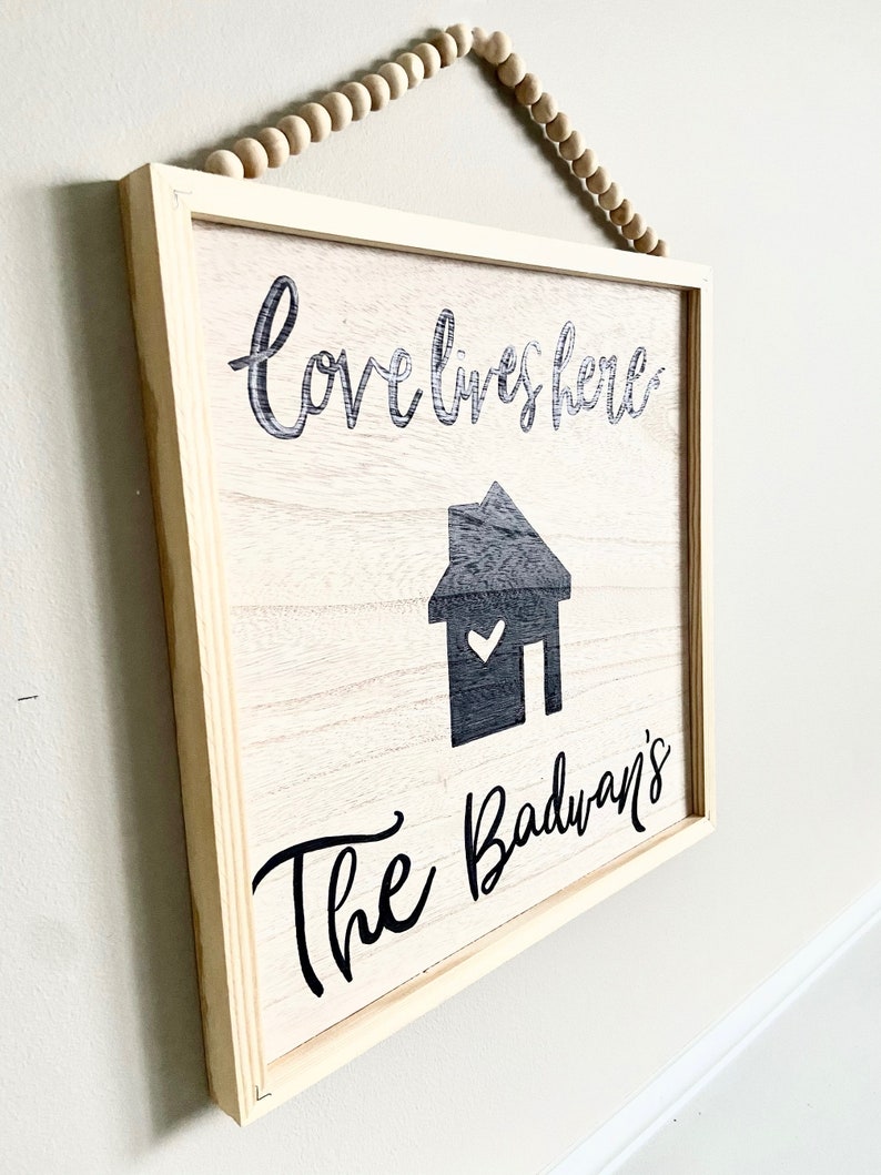 Wooden Family Home Sign | Etsy