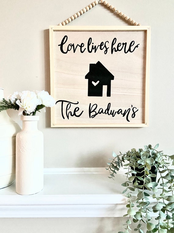 Wooden Family Home Sign | Etsy