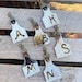 Cowhide Ear Tag Custom Initial Keychain - Etsy