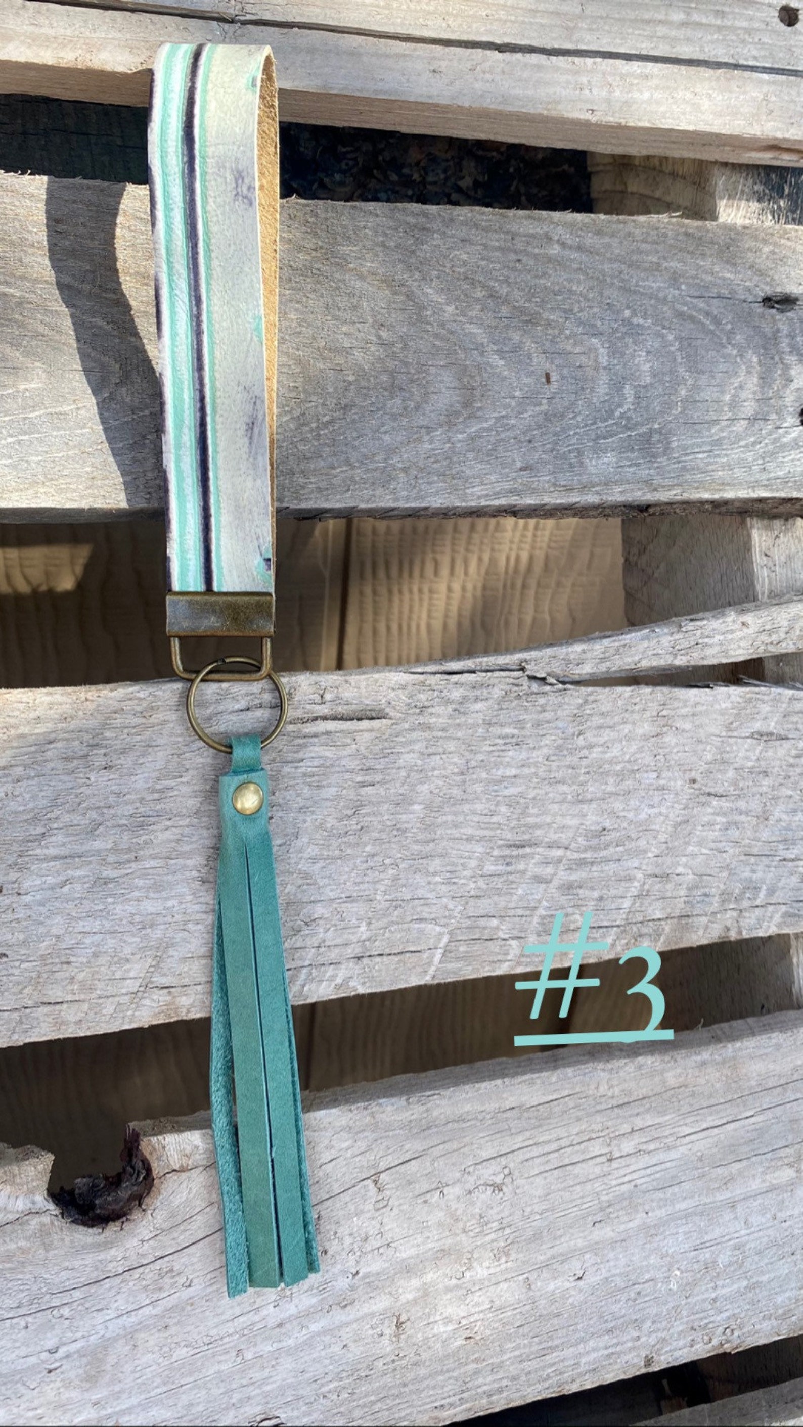 Leather With Fringe Wristlet Keychains Western Cowgirl Boho - Etsy