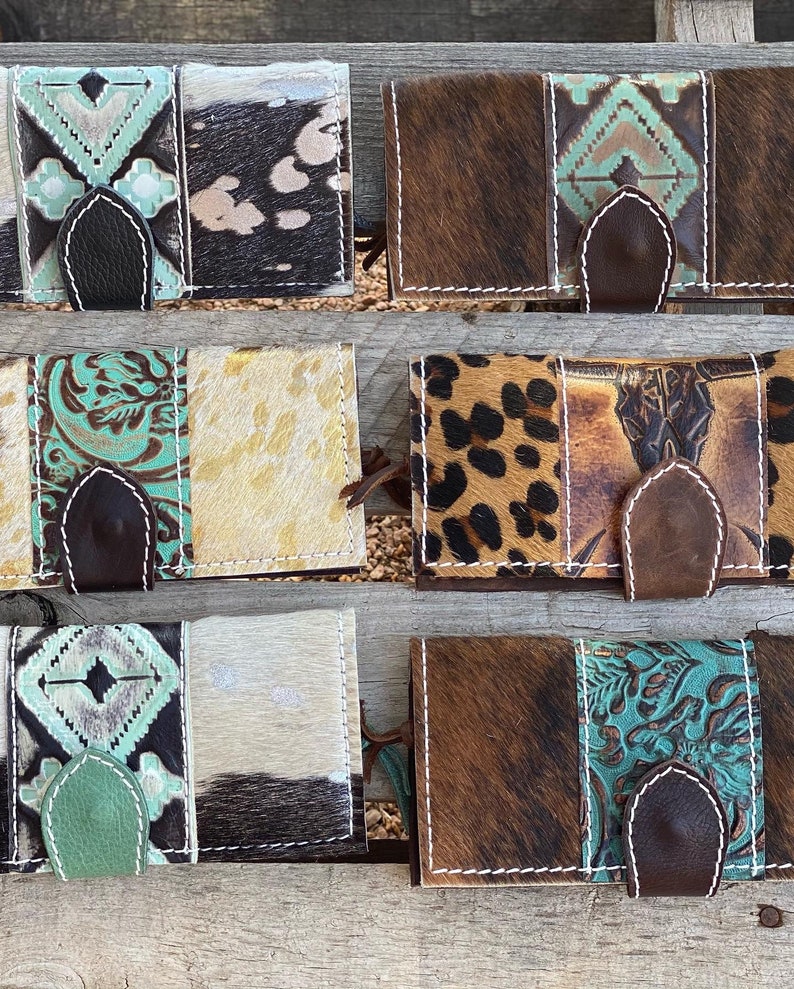 Western Womans Cowhide Wallet. Handmade. Ready to Ship - Etsy