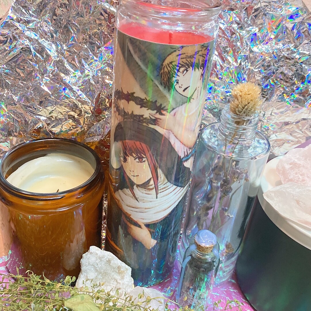 Saint Makima & Angel Denji Praying Candle Anime Religious Humor - Etsy