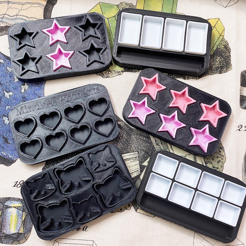 8 Standard Half Pan Inserts 3D Printed Paint Palette for - Etsy