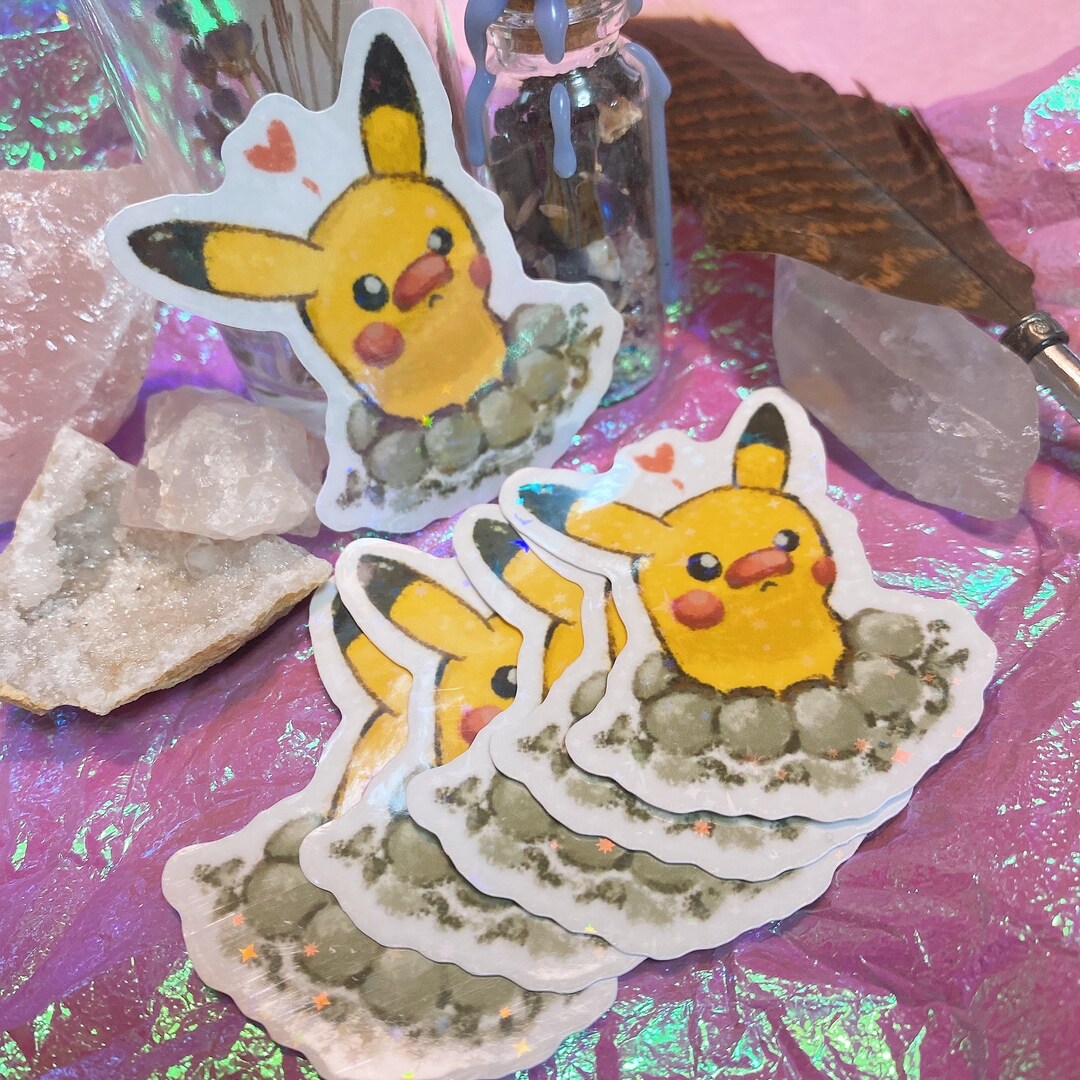 Pikalett Sticker | Poke Fushion | Holographic Holo Waterproof Tear ...