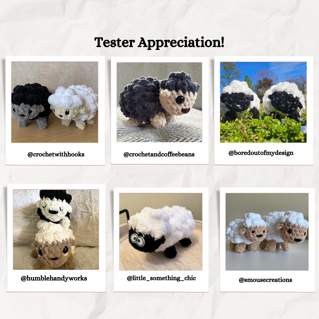 2 in 1 Crochet Sheep! Small and Large Sheep Low-sew Pattern - PDF ...