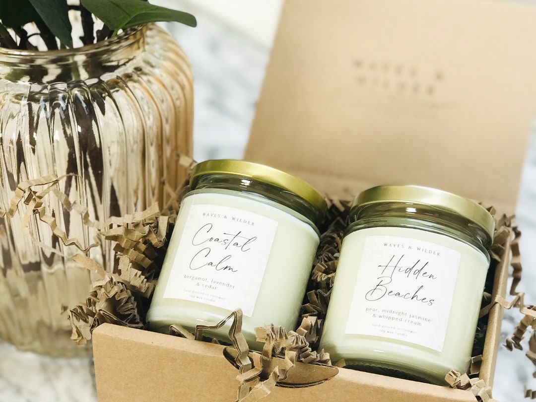Candle Duo Gift Box. Handcrafted Soy Wax Candles. Made in Cornwall ...