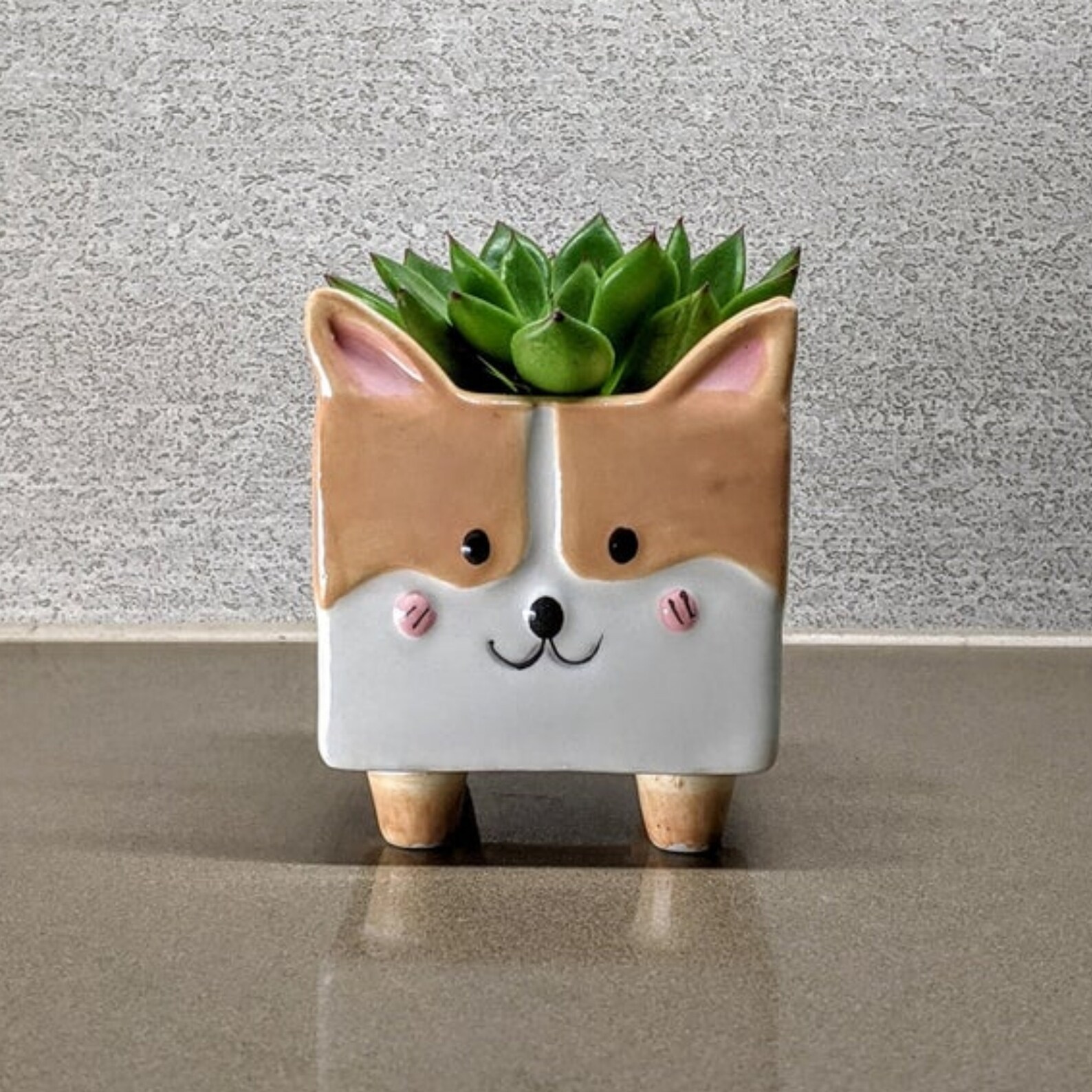 Corgi Ceramic Planter Pot Ceramic Flower Pot Cartoon Animal - Etsy