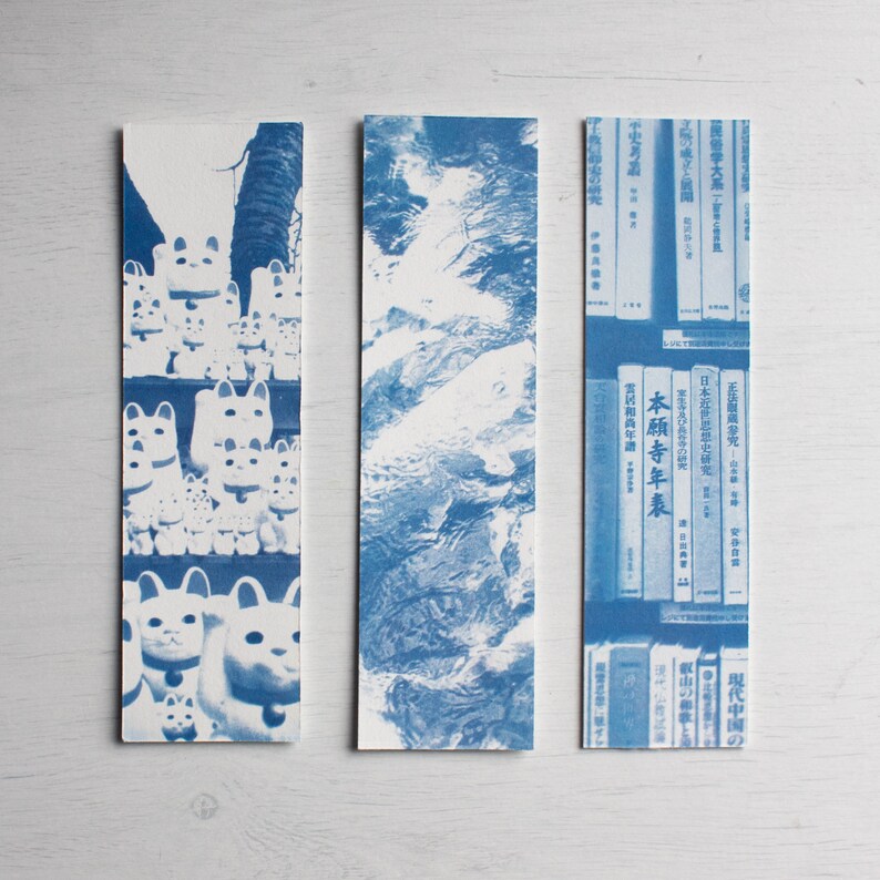 Handmade Cyanotype Bookmarks, Around the World Photography, Blue Book ...