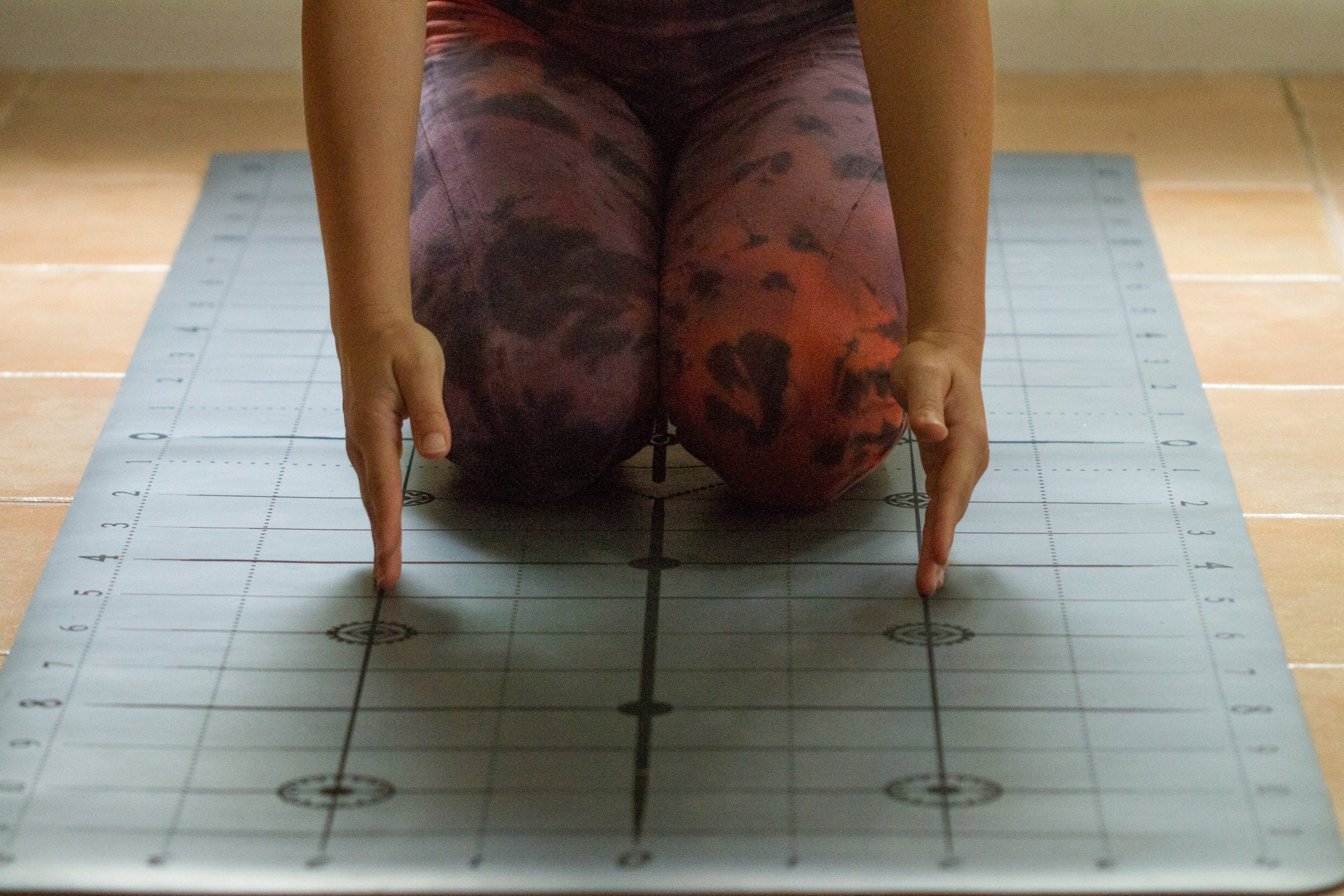 Non-Slip Yoga Alignment Awareness Mat Diamond Pattern Sky Blue - Etsy.de