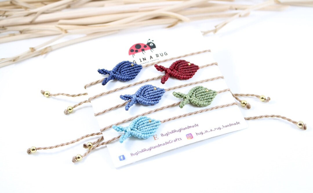 Macrame Fish Bracelet Summer Bracelet Beach Bracelet - Etsy