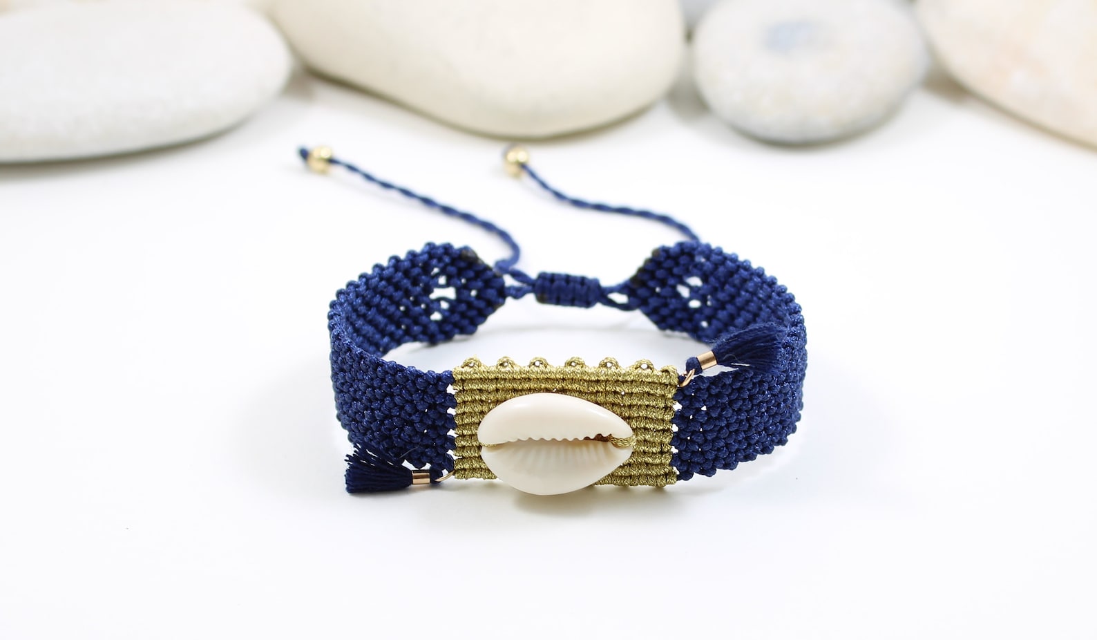 Macrame Shell Bracelet for Women Cowrie Shell Bracelet - Etsy