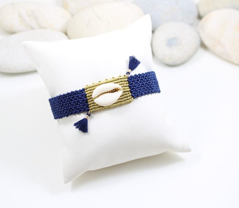 Macrame Shell Bracelet for Women Cowrie Shell Bracelet - Etsy
