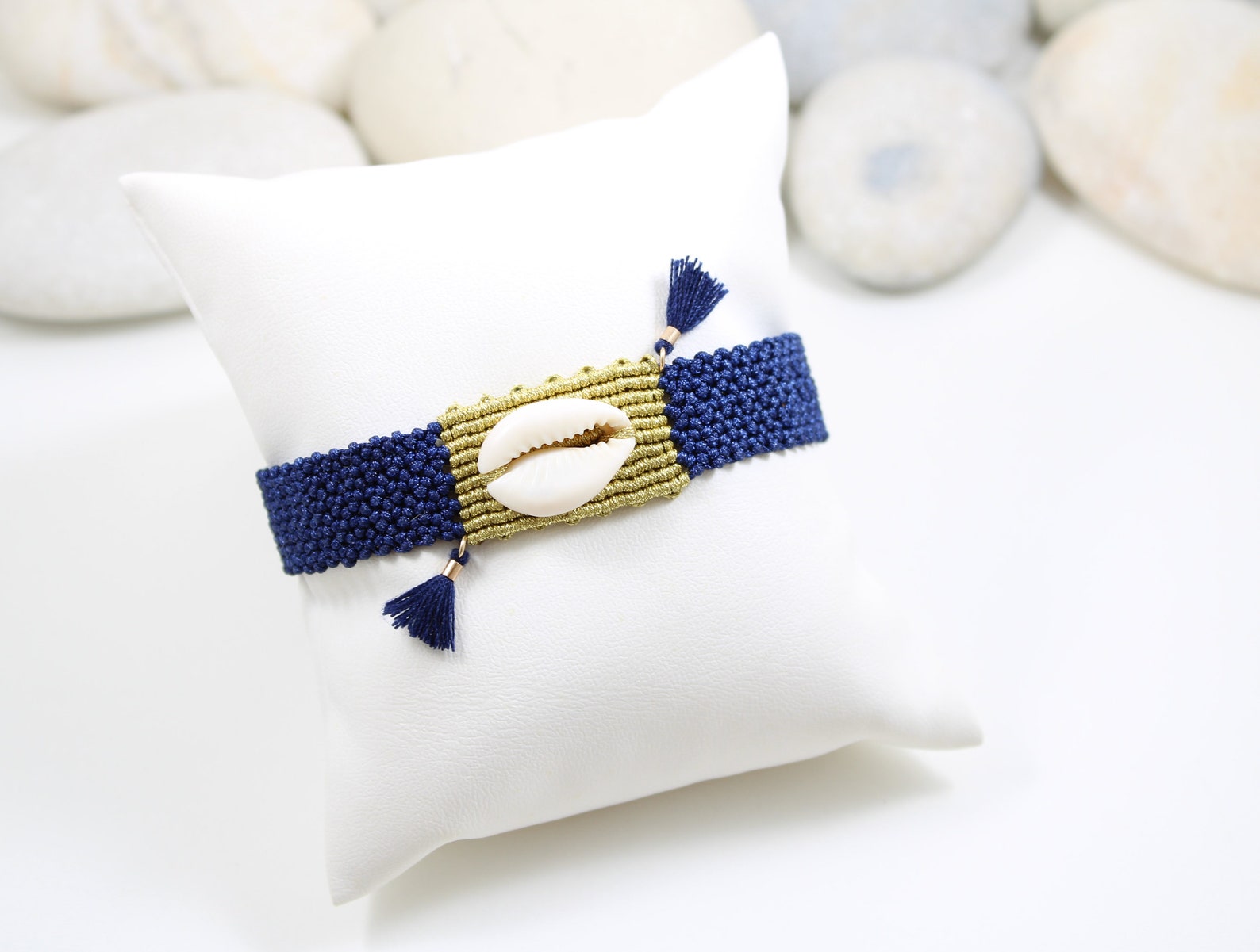 Macrame Shell Bracelet for Women Cowrie Shell Bracelet - Etsy