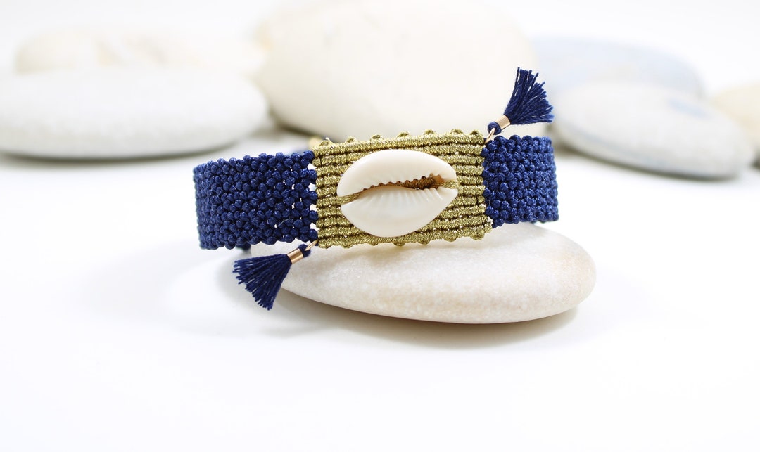 Macrame Shell Bracelet for Women, Cowrie Shell Bracelet, Summer ...