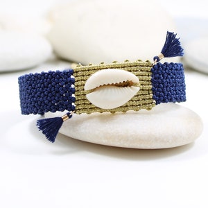Macrame Shell Bracelet for Women, Cowrie Shell Bracelet, Summer ...