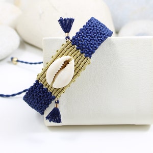 Macrame Shell Bracelet for Women, Cowrie Shell Bracelet, Summer ...