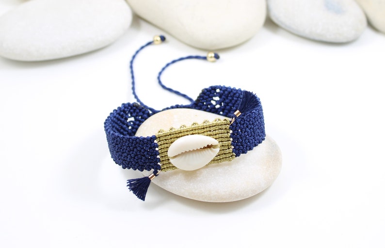 Macrame Shell Bracelet for Women Cowrie Shell Bracelet - Etsy