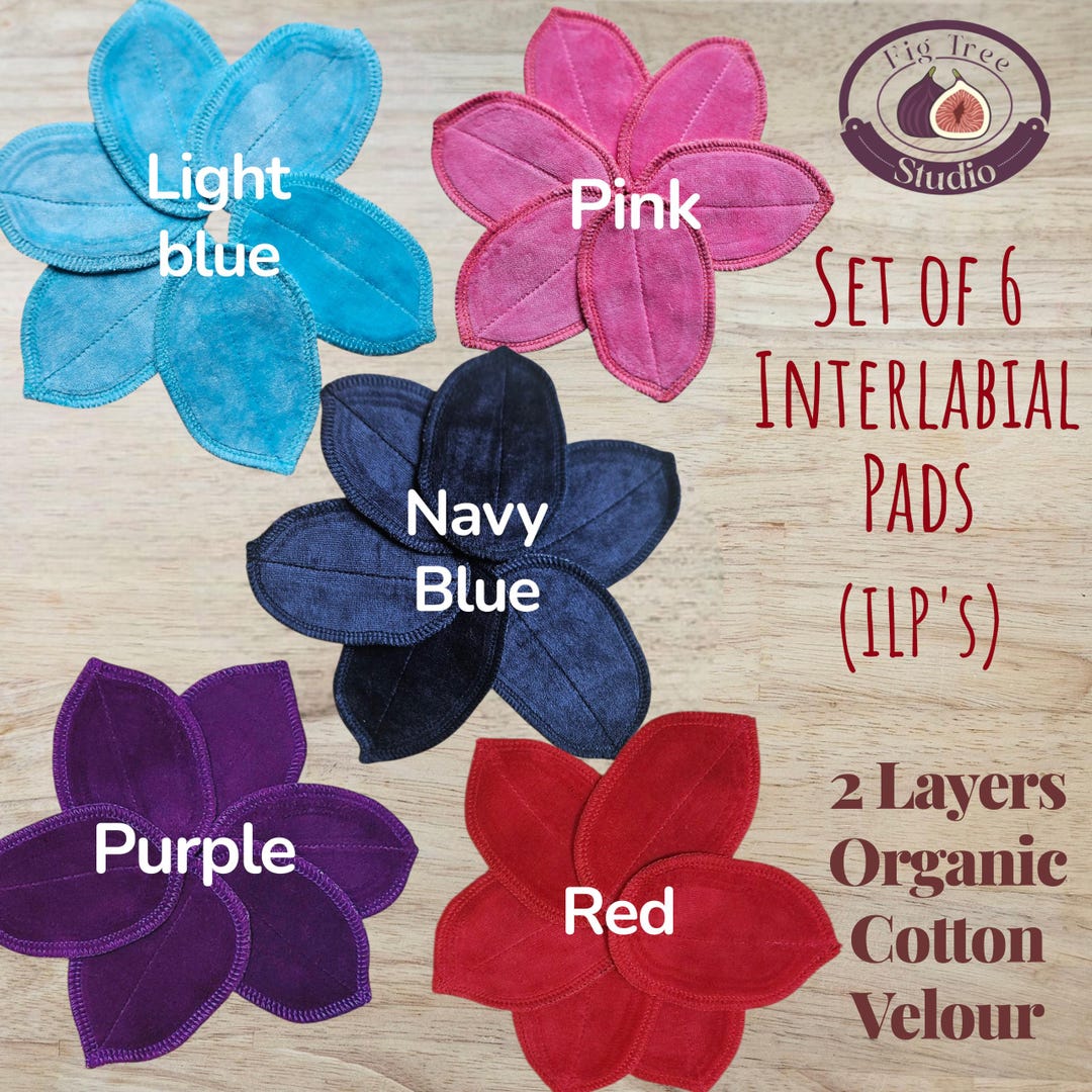 Organic Cotton Interlabial Pads (ilp's), Set of 6. - Etsy