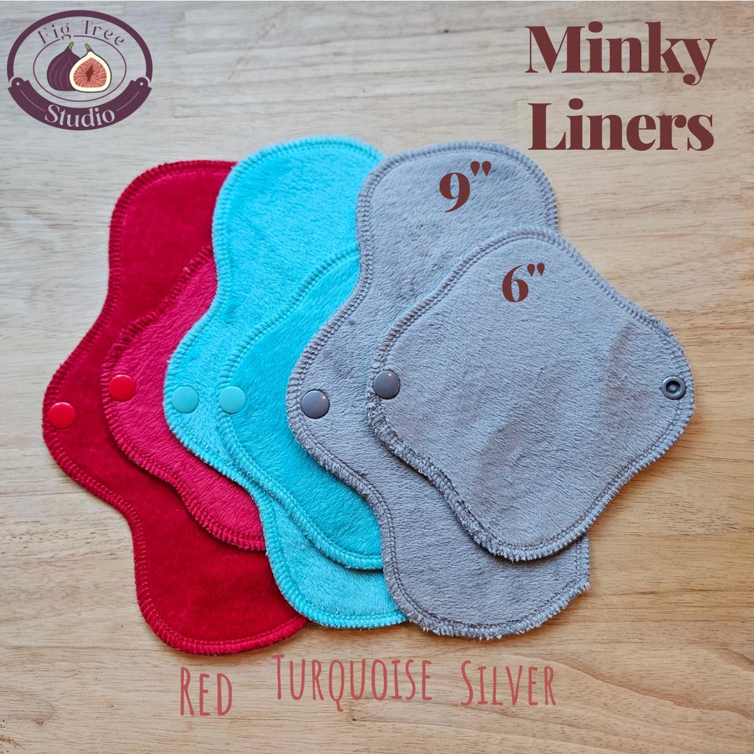 Solid Minky Reusable Cloth Panty Liners (single Liner) With Absorbent ...