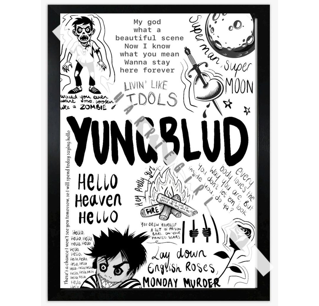 YUNGBLUD Print - Etsy