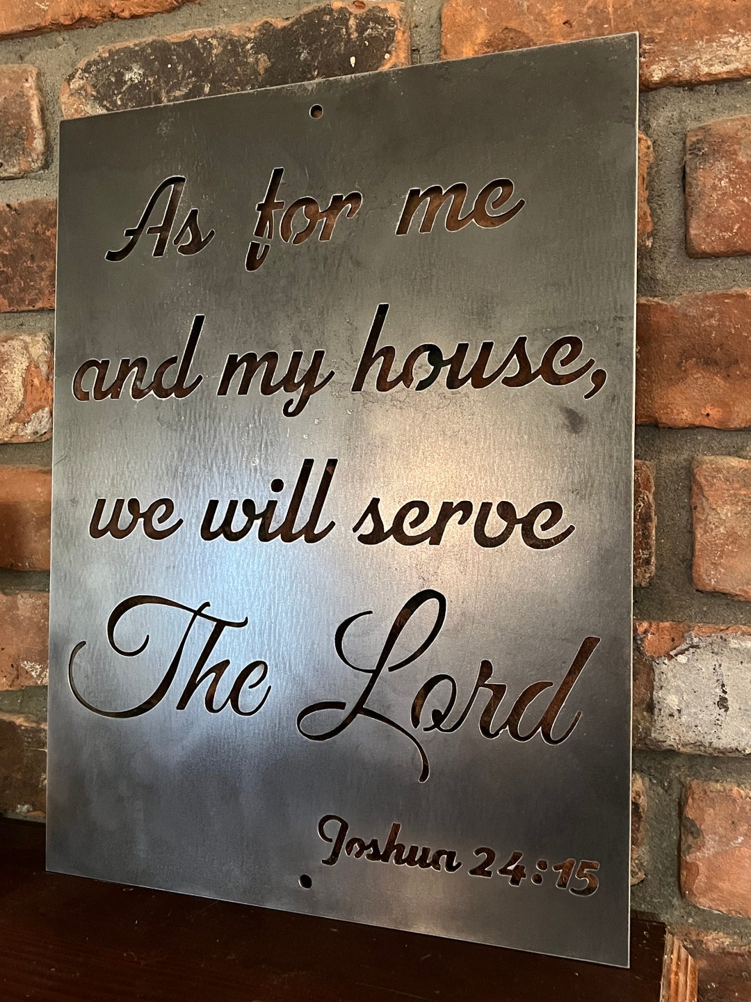 Joshua 24:15 Metal Art Bible Verse Faith Christian Metal Wall Art - Etsy
