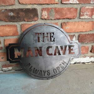 Man Cave Sign | Man Cave Wall Art | Man Cave Metal Sign | for Him | Man ...
