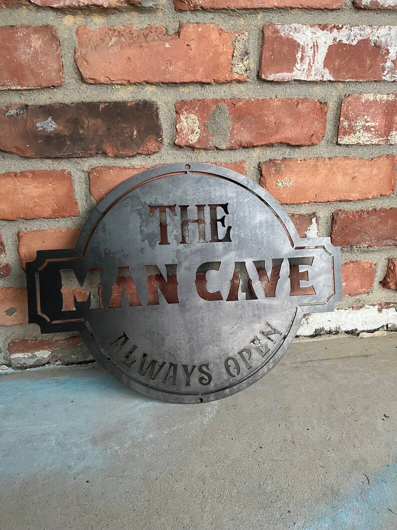 Man Cave Sign Man Cave Wall Art Man Cave Metal Sign for Him Man Cave ...
