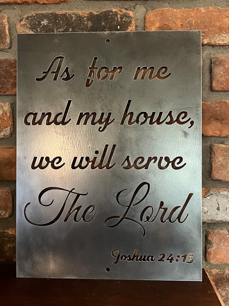 Joshua 24:15 Metal Art Bible Verse Faith Christian Metal Wall Art - Etsy