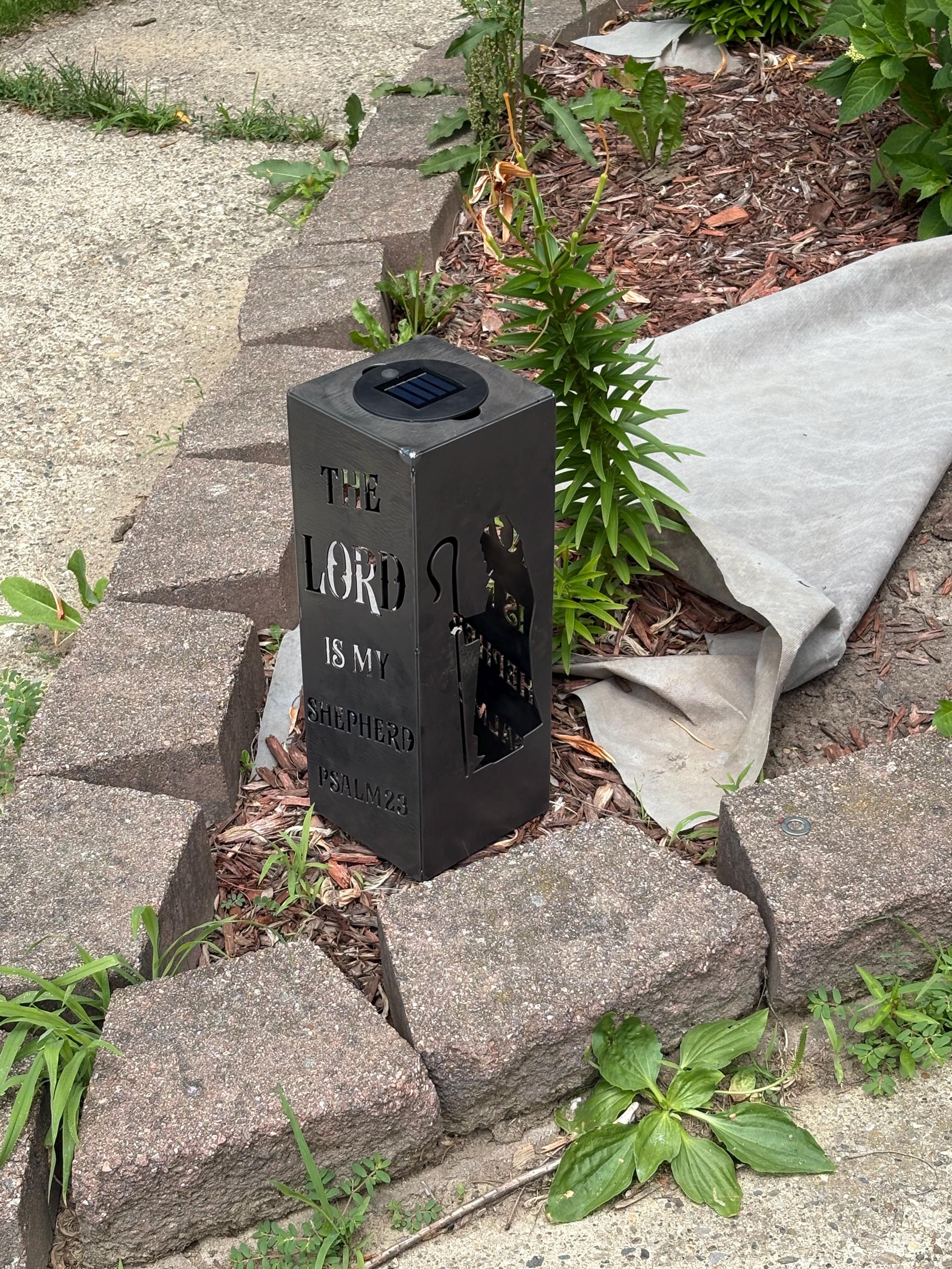 Rustic Metal Solar Luminary | Solar Lantern | Garden Decor | Campsite ...