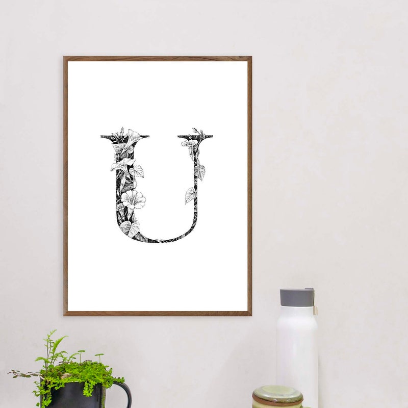 Letter Art U - Etsy