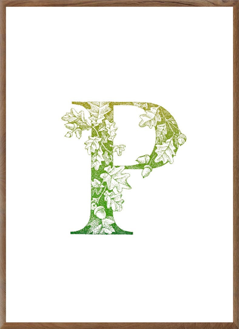 Printable Letter "p", Nursery Wall Art Print, Initial Printable Art ...