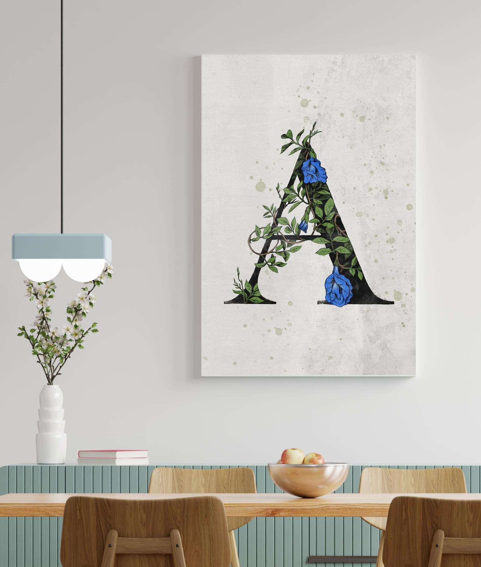 Printable LETTER 'A' Wall Art, Nursery Wall Decor, Letter A Initial ...