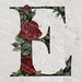 Printable Letter "e" Decorated With Red Roses, Gift for Who's Name ...