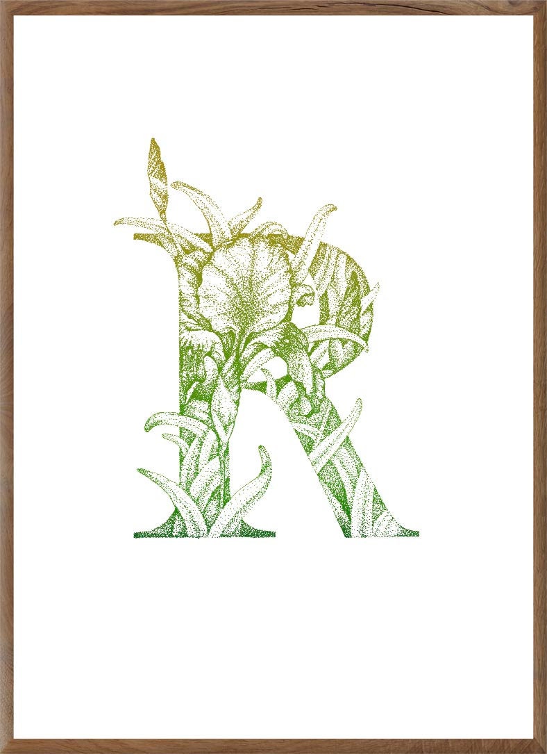 Printable Letter "r", Nursery Wall Art Print, Initial Printable Art ...